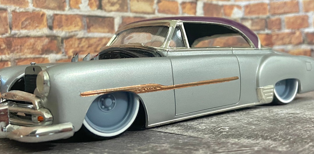 3D Printed, 22 Scale Inch Smoothie Restomod Wheels and Whitewall Tires ...