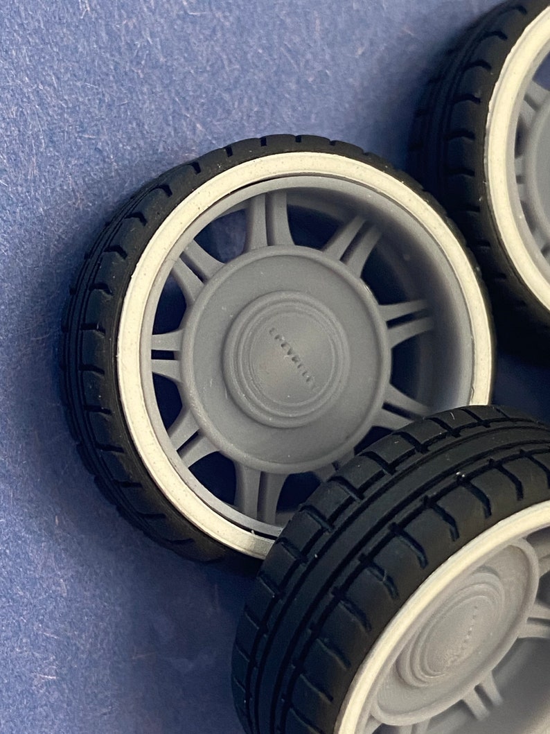 3D Printed, 22 Scale Inch Chevy Restomod Wheels and Whitewall Tires for ...