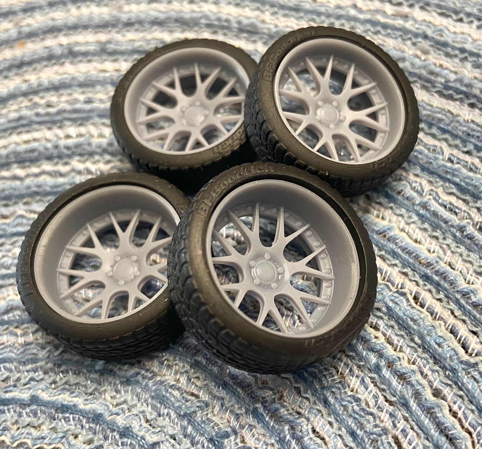 1/24 Resin BBS CHR-II 21/20 Scale Inch Model Car Wheels and Tires for ...
