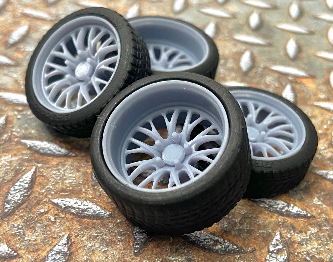 3D Printed 20/21 Scale-inch Weld S82 Style Wheels on Wide Rear Street ...