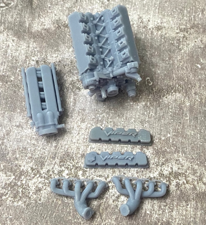 Resin 1/24 Dodge Viper V-10 Engine for Scale Model Cars,1/25, 3D ...