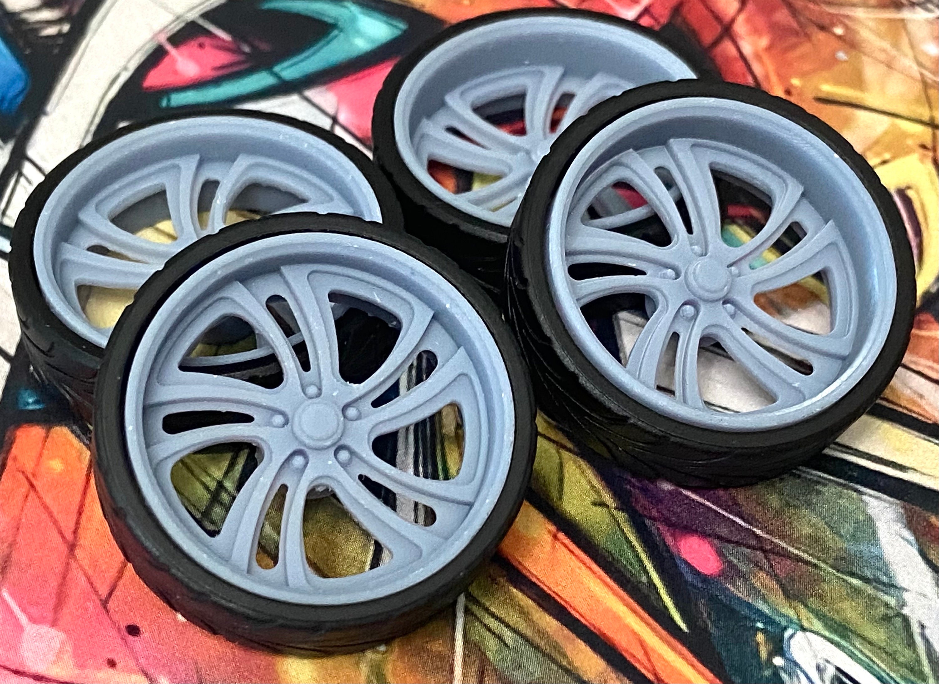 3D Printed 26 Scale-inch “ATL 404” Style Wheels for 1/24 1/25 Model Car ...