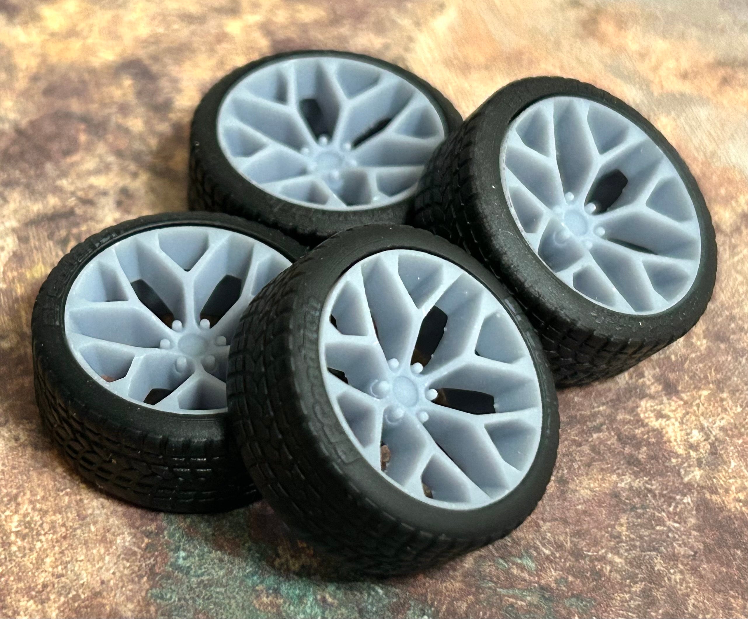 3D Printed 20 Scale Inch “chevy Snowflake” Style Wheels and Tires for 1 ...