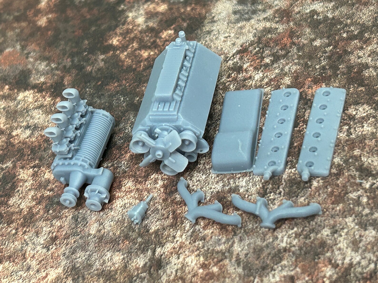 3D Printed Supercharged V12 Flathead Engine for Scale Model Cars, 1/24 ...