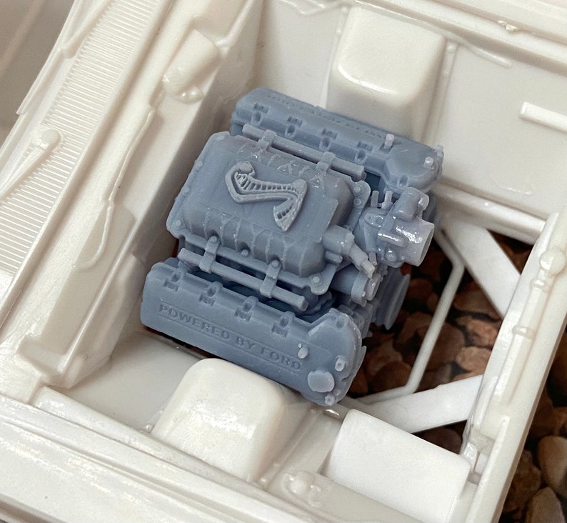 Resin Mustang GT500 Predator Engine, 760 HP, for Scale Model Cars, 1/24 ...
