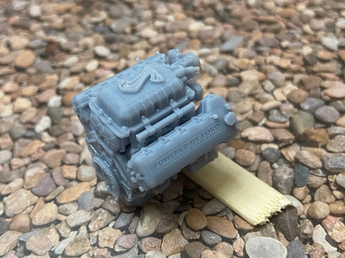 Resin Mustang GT500 Predator Engine, 760 HP, for Scale Model Cars, 1/24 ...