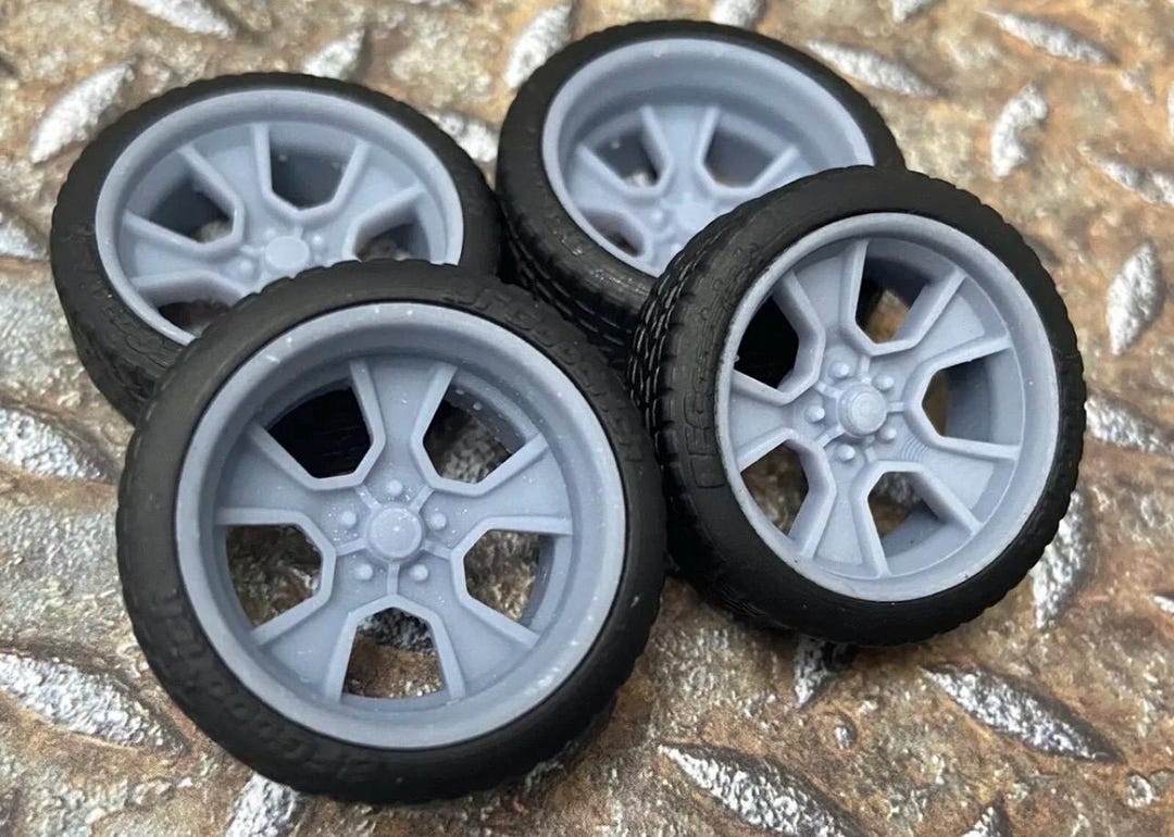 3D Printed 21/20 Scale Inch “80’s Gm/camaro” Style Wheels and Tires for ...