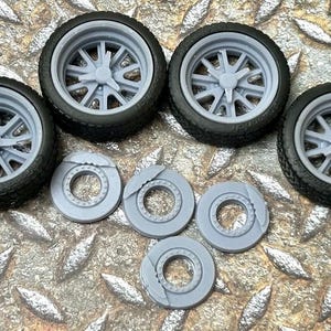 Resin 21/20 Inch “halibrand Eleanor ” Model Car Wheels/tires 1/24 Scale ...