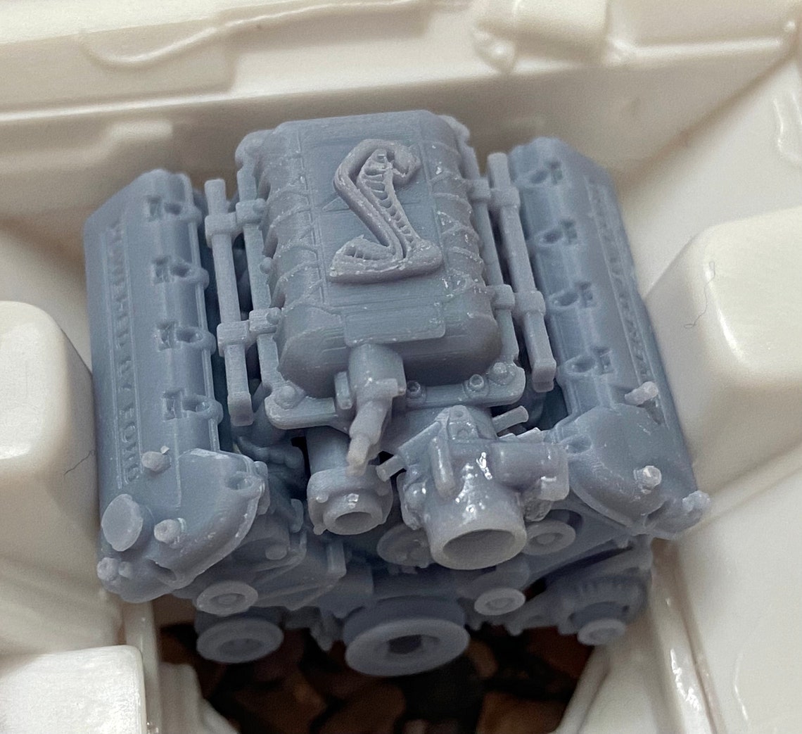 Resin Mustang GT500 Predator Engine, 760 HP, for Scale Model Cars, 1/24 ...