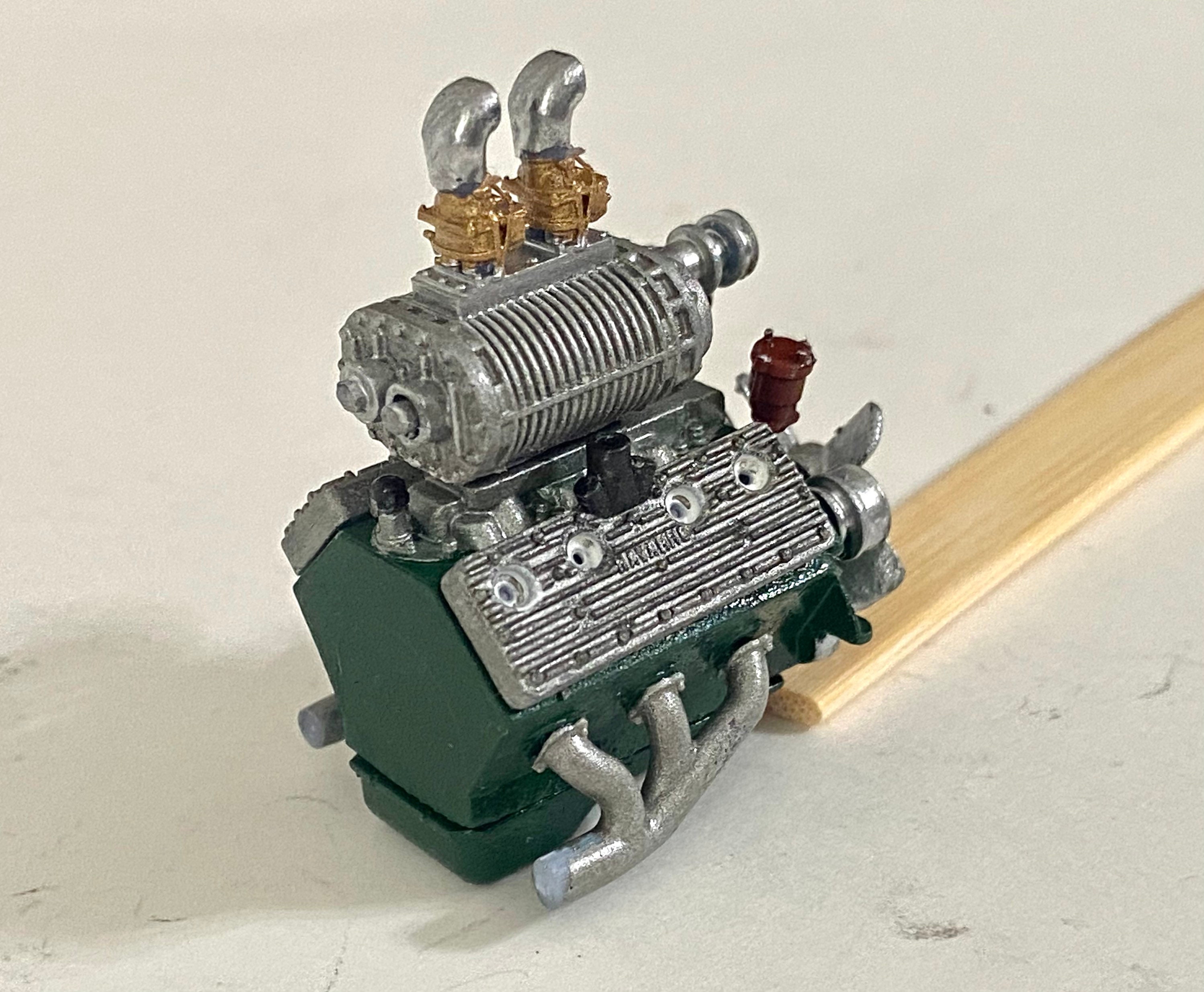 3D Printed Supercharged Ford Flathead Engine for Scale Model Cars, 1/24 ...