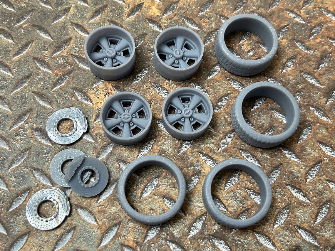 1/24 Scale Staggered Offset 70s Camaro Wheels for Model Cars, 21/20 ...