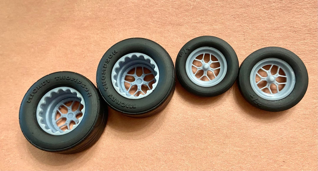 3D Printed Resin 17/15 Scale Inch Billet Specialties Drag Wheels With ...