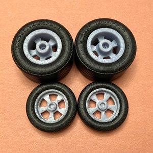 3D Printed Resin 17/15 Scale Inch Vintage Radir Drag Wheels With ...