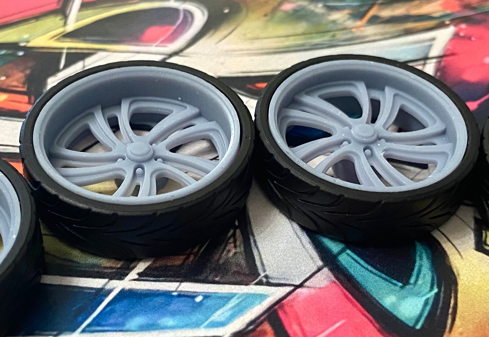 3D Printed 26 Scale-inch “ATL 404” Style Wheels for 1/24 1/25 Model Car ...