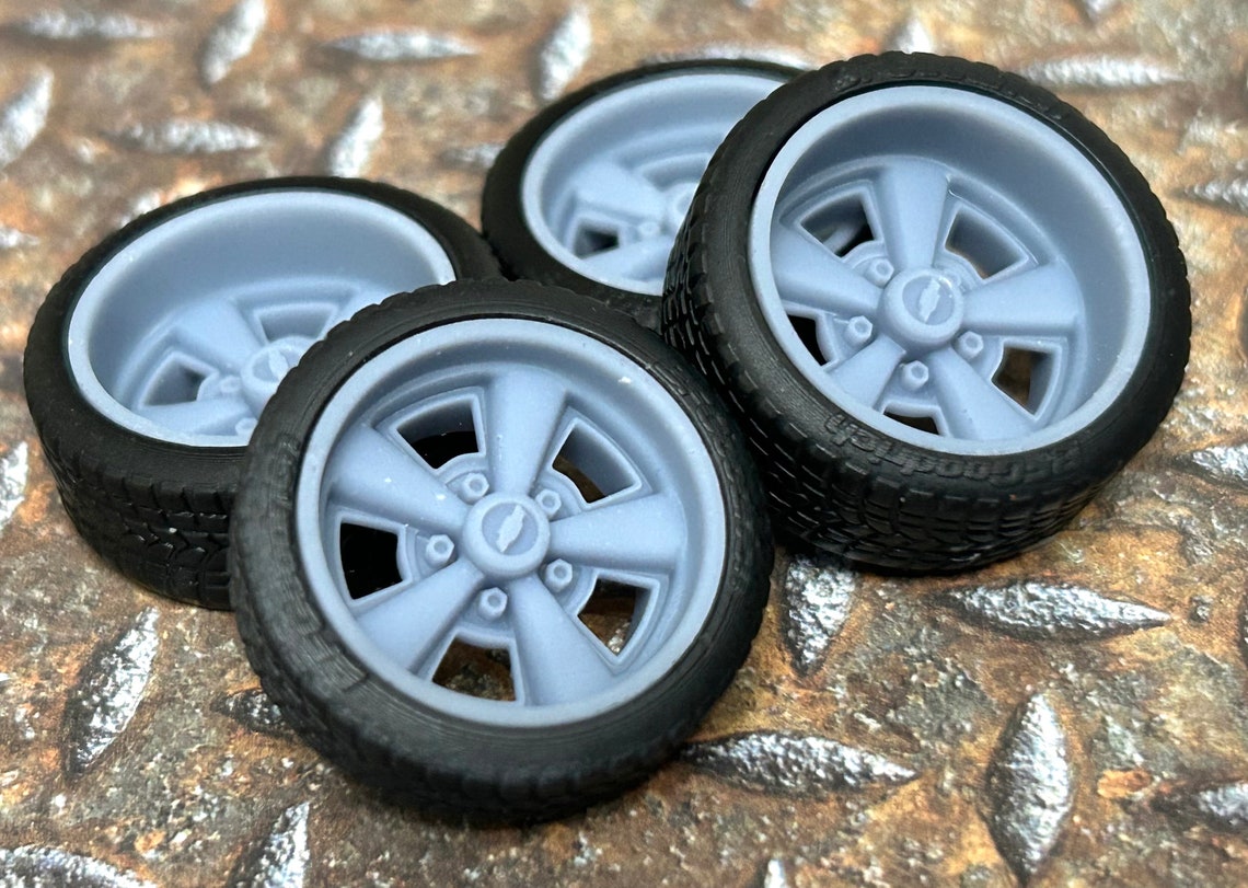 1/24 Scale Staggered Offset 70s Camaro Wheels for Model Cars, 21/20 ...