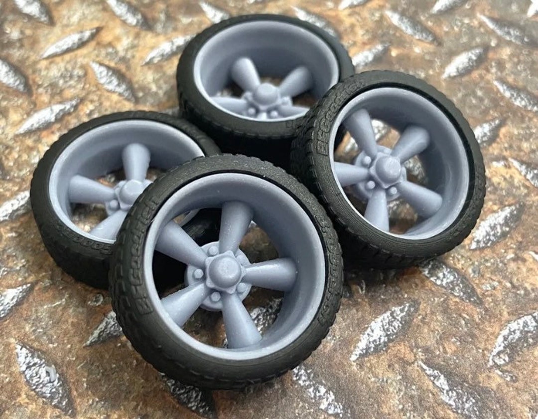 3D Printed 21/20 Scale Inch Torq Thrust D Style Wheels and Tires for 1/ ...