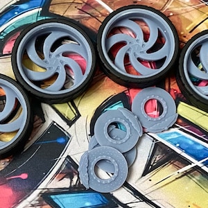 3D Printed 1/24 Scale, 26-inch Strada Retro 6 Model Car Wheels and ...