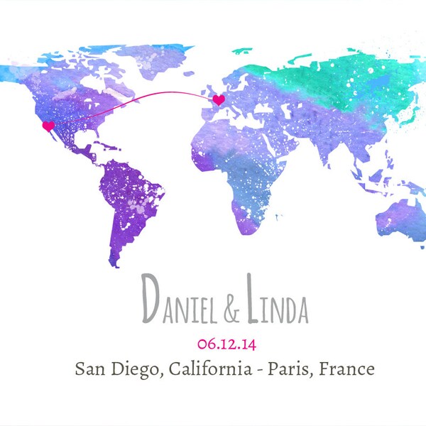 8.5x11 Printable World Map Poster - Etsy