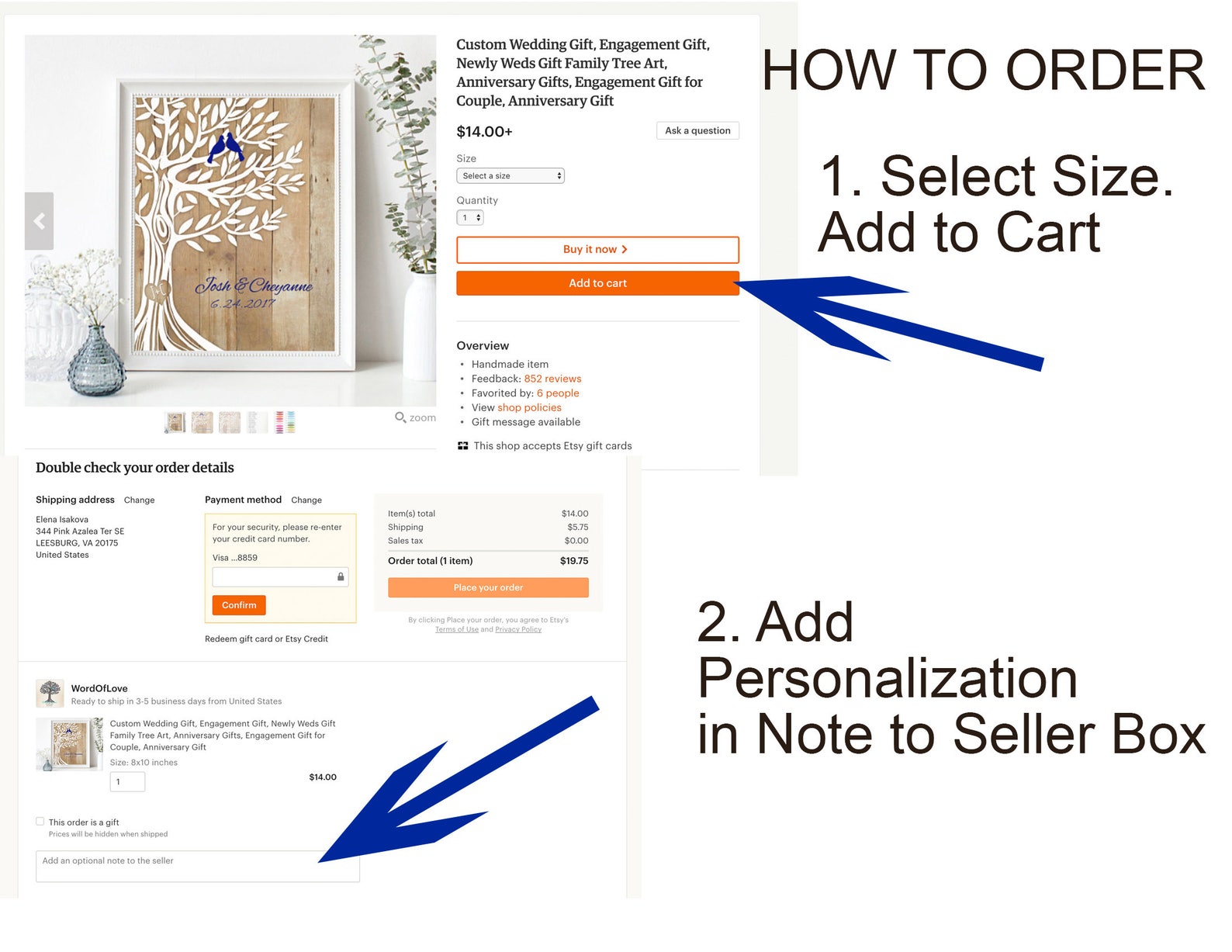 Custom Family Tree Poster 11x14 With Names of - Etsy