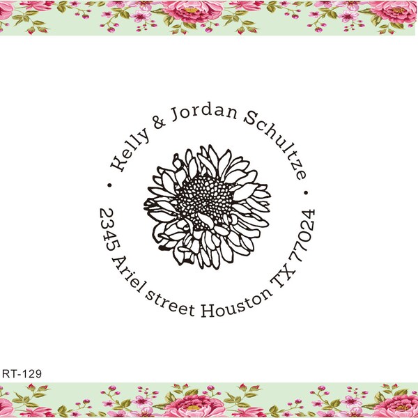 Sunflower Stamp - Etsy
