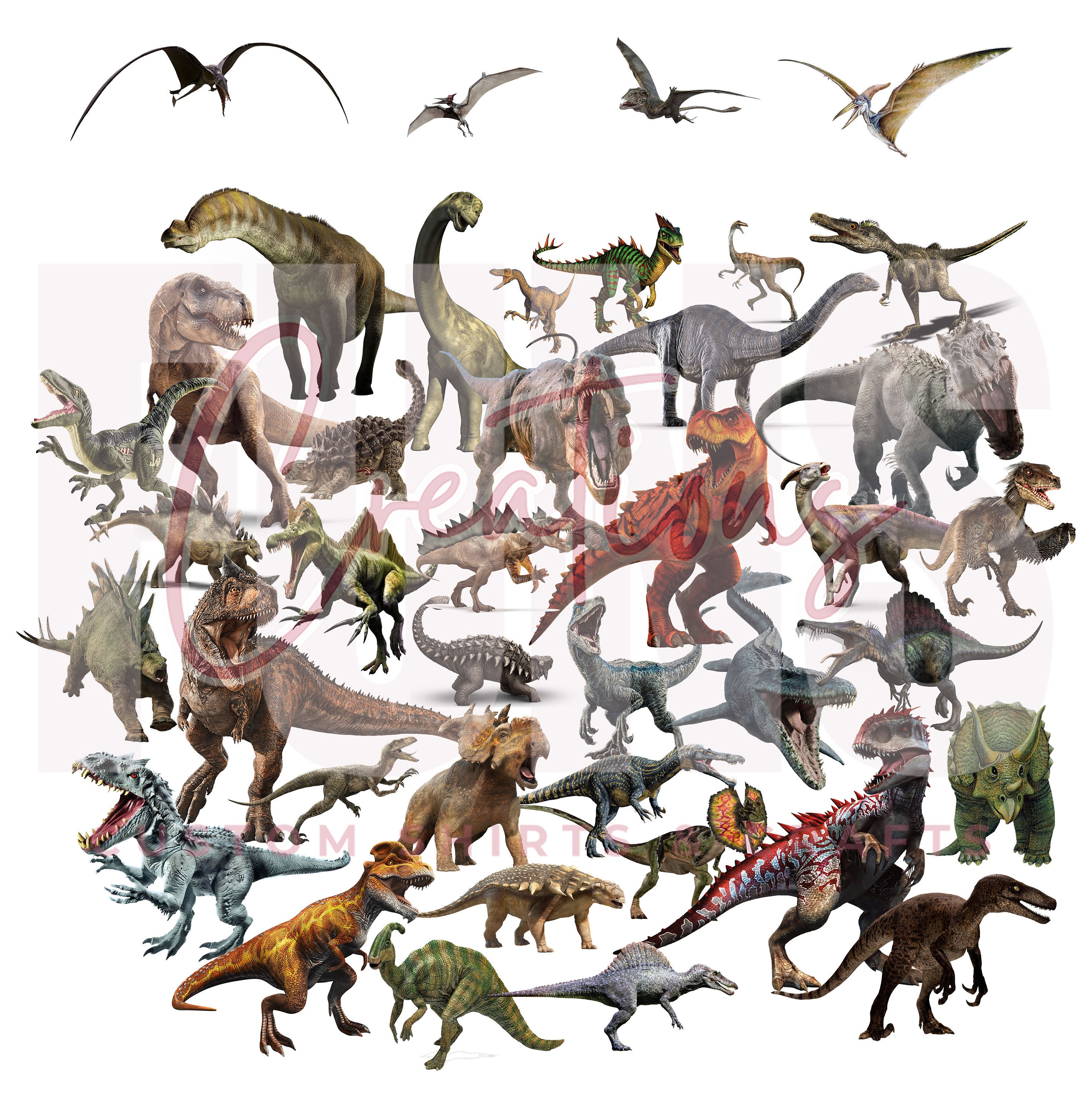 Dinosaur Collage PNG Digital Download - Etsy