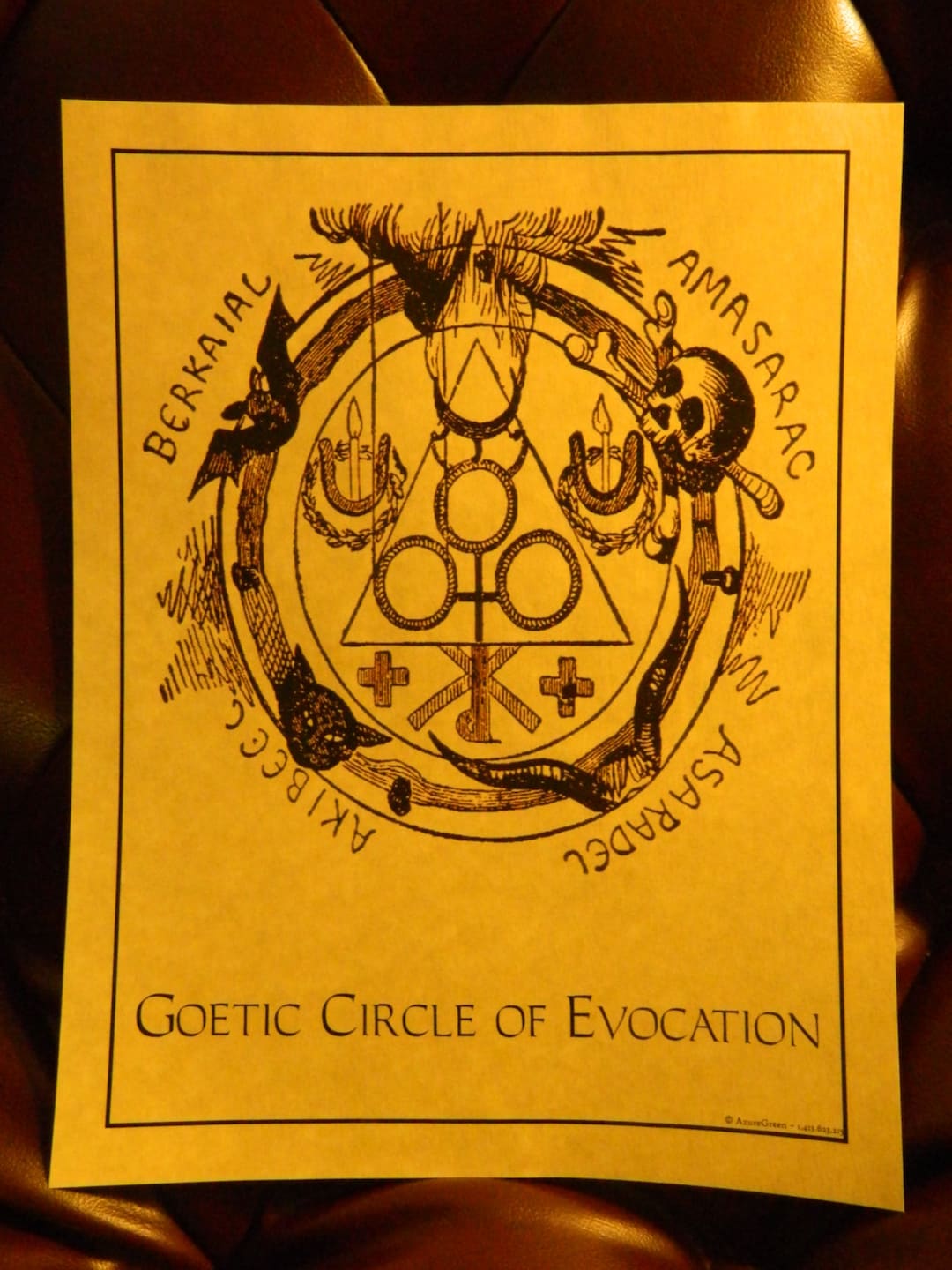 Goetic Circle Esoteric Print Parchment - Etsy