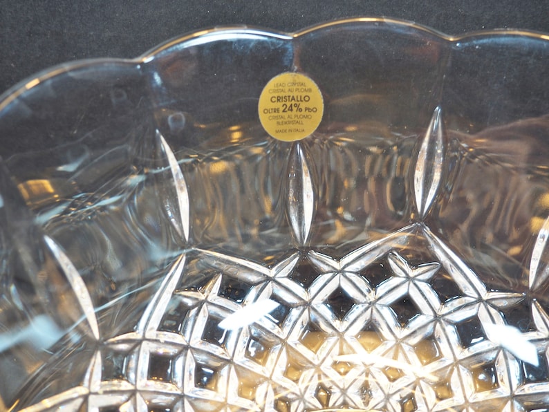 Cut Glass Lead Crystal Bowl, Vintage, Made in Italy - Etsy