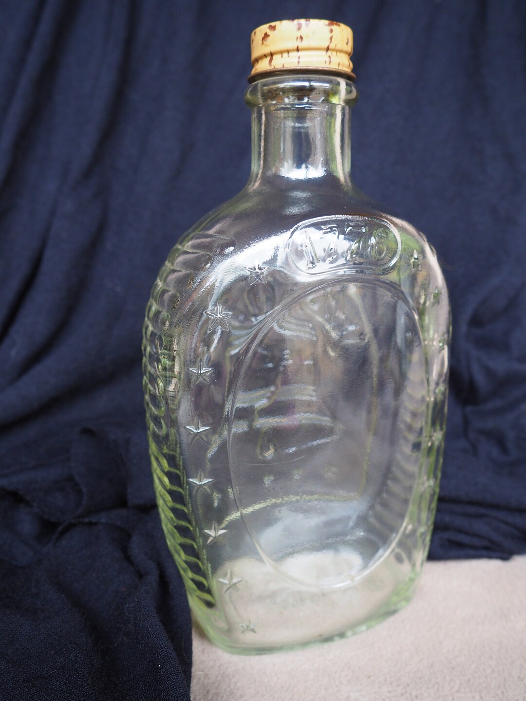 Vintage Log Cabin Syrup Bottle, Bicentennial Embossed Design, 1776-1976 ...