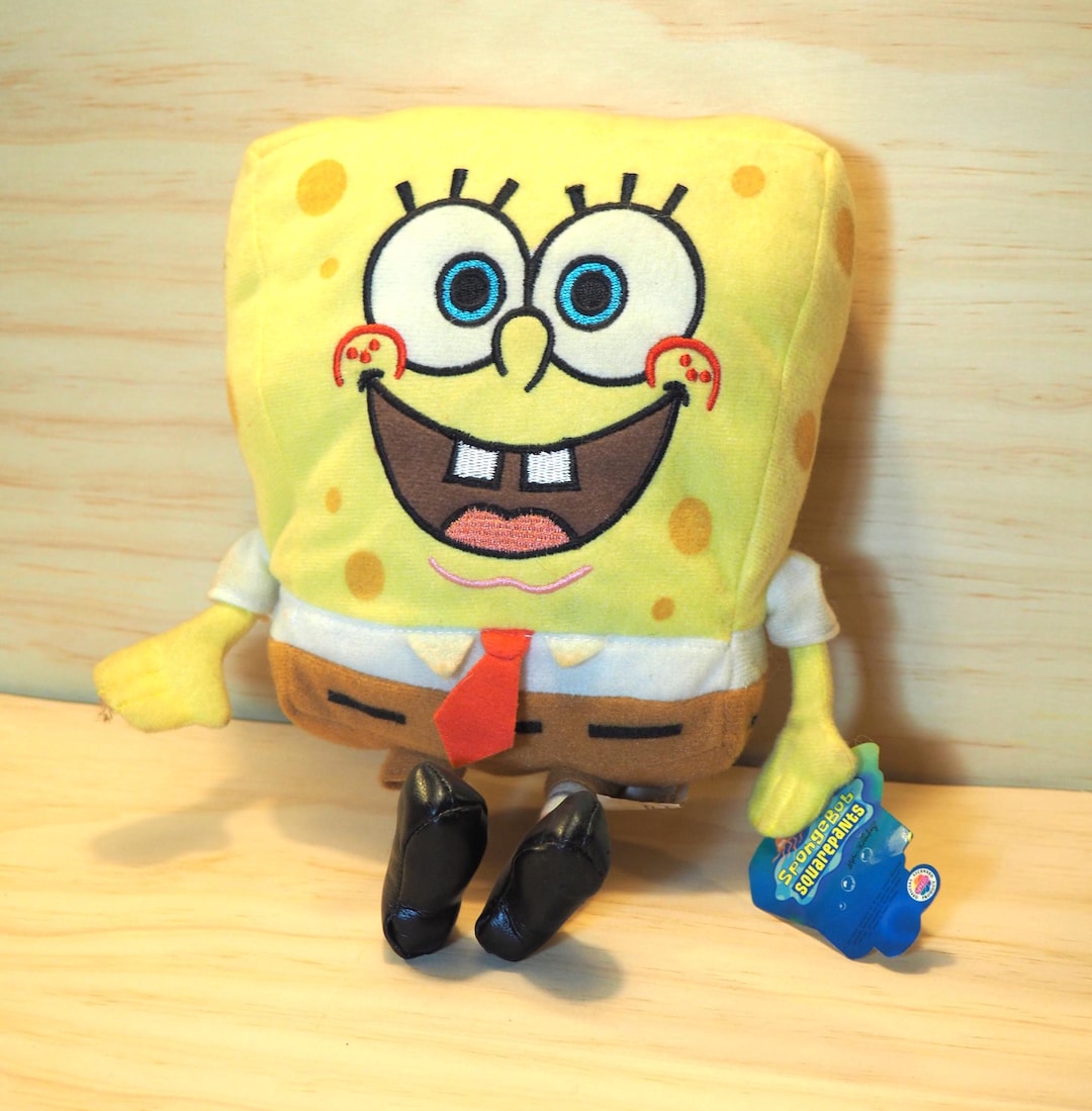 Plush Sponge Bob Toy - 10 Inches Tall, Vintage 2002 - Etsy