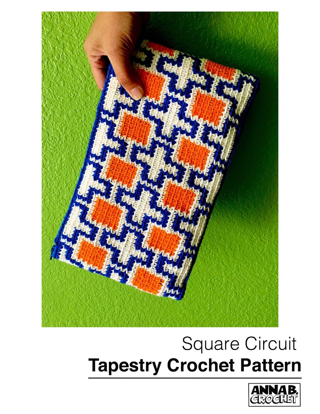 Square Circuit Tapestry Crochet Pattern, Crochet Pouch, Crochet Clutch ...