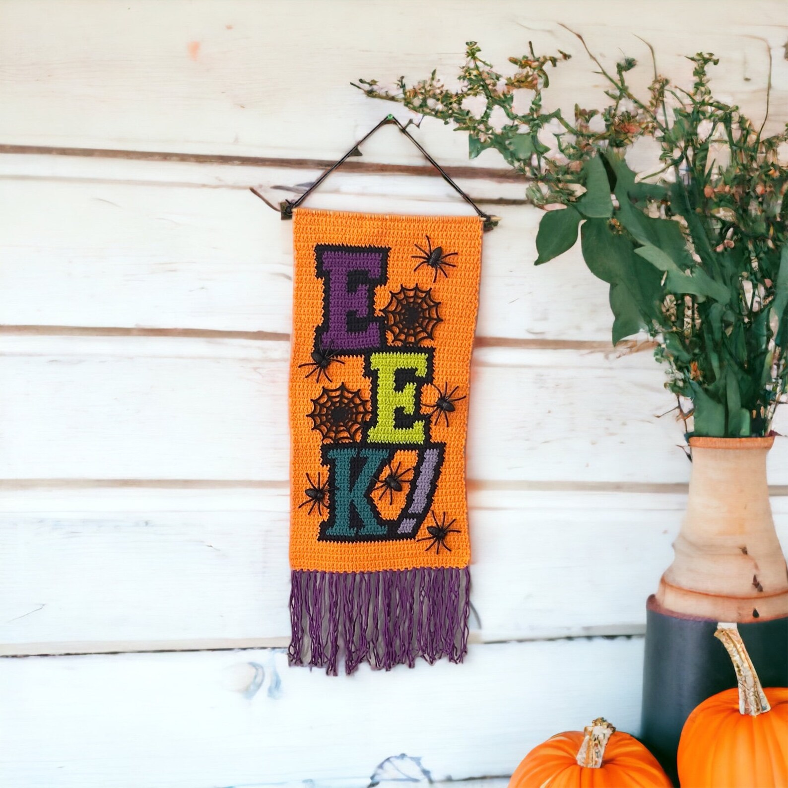 Boo and Eek! Crochet Halloween Wall Banner Pattern - Etsy