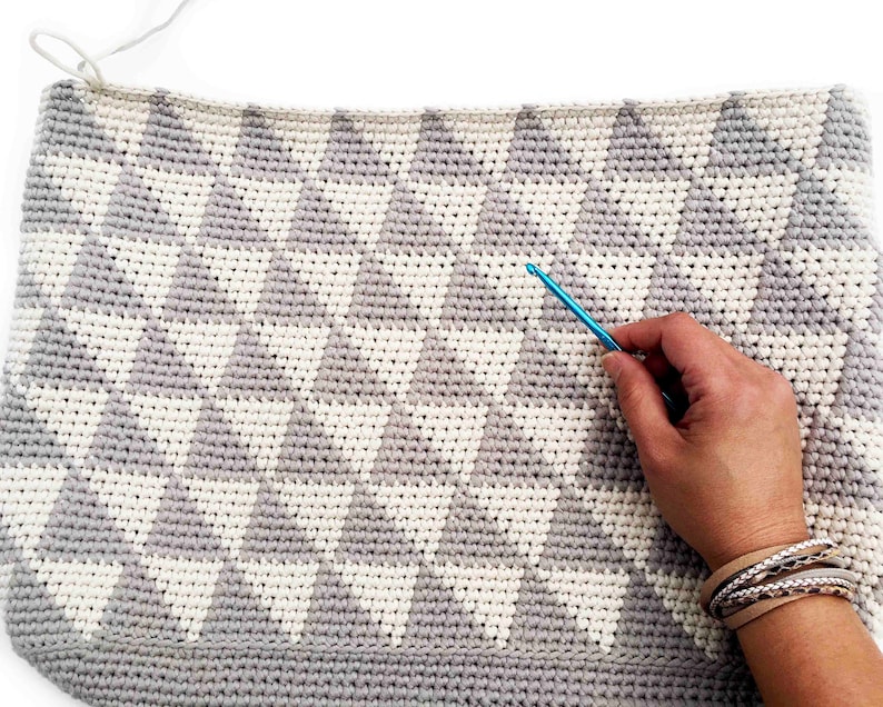 Triangles Tote Bag Crochet Pattern Crochet Beginner - Etsy