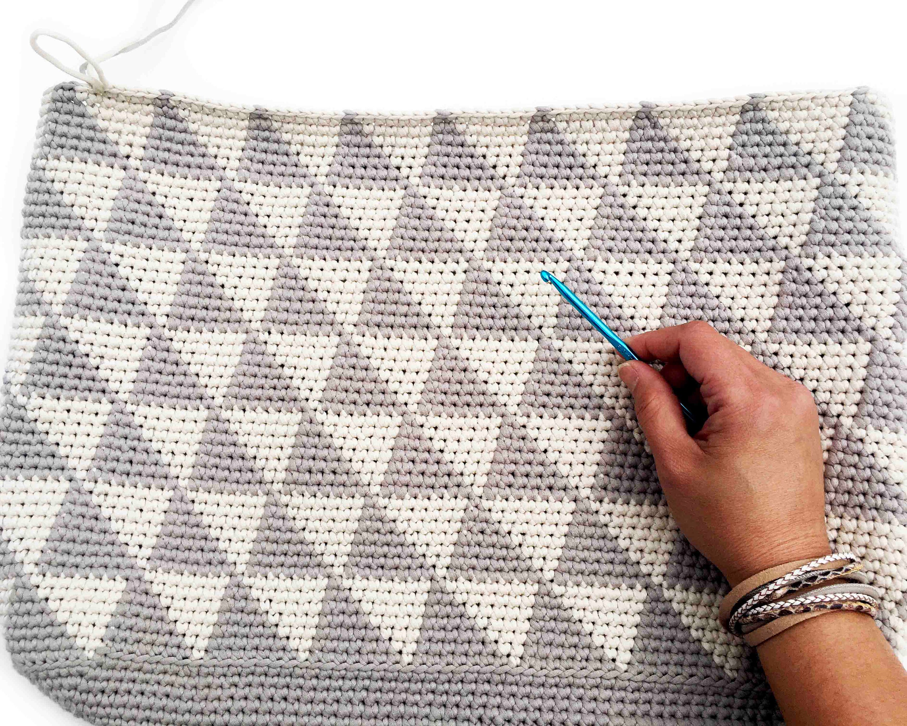 Triangles Tote Bag Crochet Pattern crochet beginner | Etsy