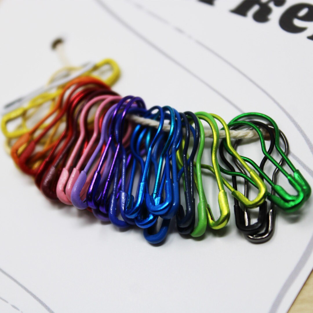 40 Piece Color Splash Bulb Stitch Markers, Crochet and Knitting Tools ...