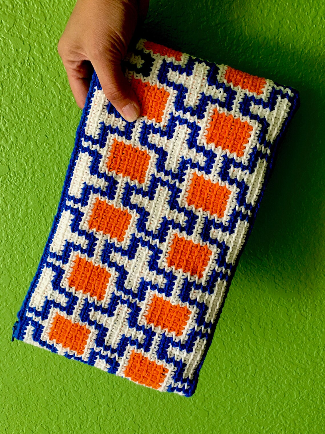 Square Circuit Tapestry Crochet Pattern Crochet Pouch - Etsy