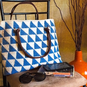 Triangles Tote Bag Crochet Pattern Crochet Beginner - Etsy