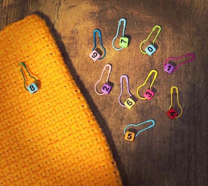 Color Code Row Counters Stitch Markers, Set of 10, Number Counters - Etsy