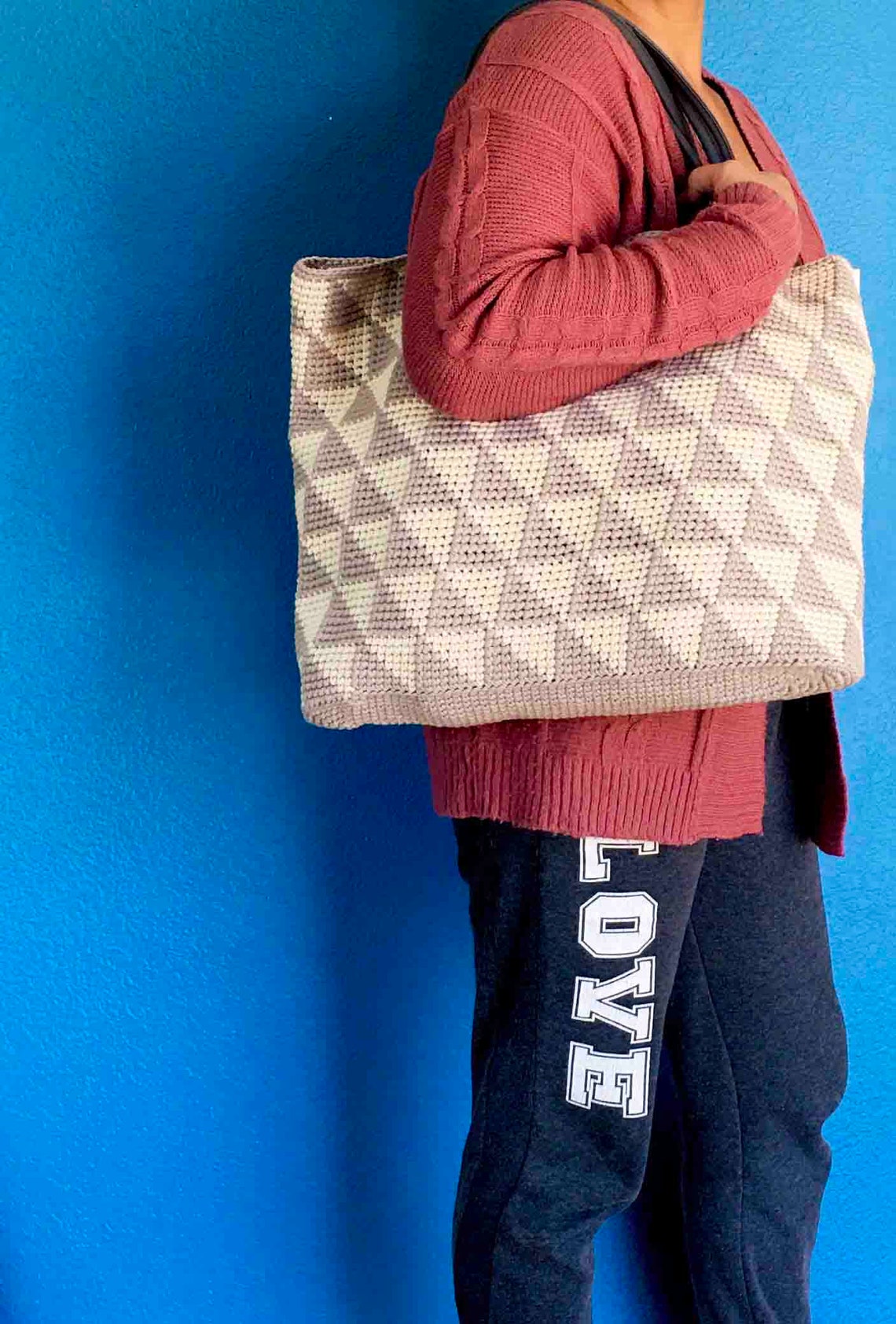 Triangles Tote Bag Crochet Pattern | Crochet Beginner | Instant Pdf ...