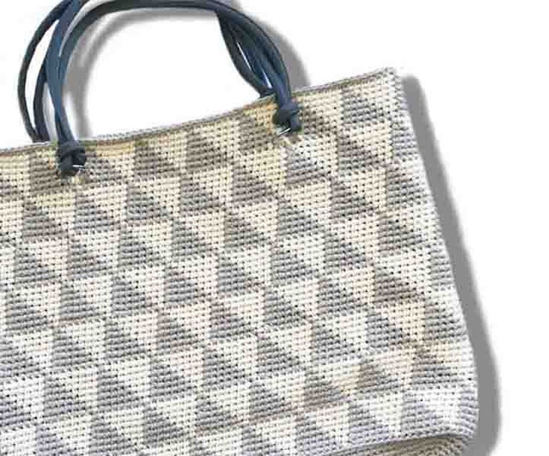 Triangles Tote Bag Crochet Pattern Crochet Beginner - Etsy