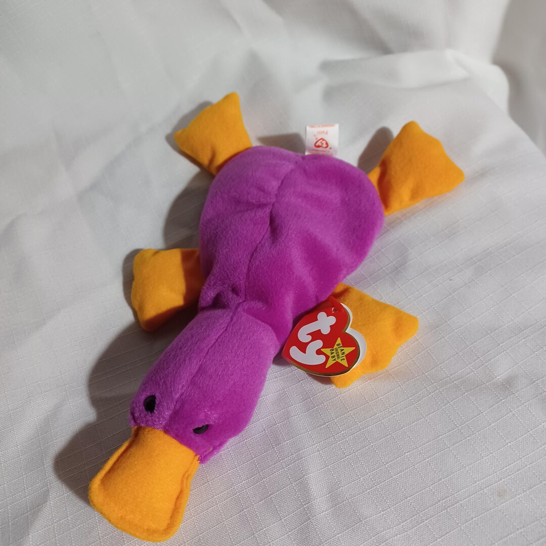 Ty Original Beanie Babies Baby PATTI PLATYPUS 1993 New Vintage Rare ...