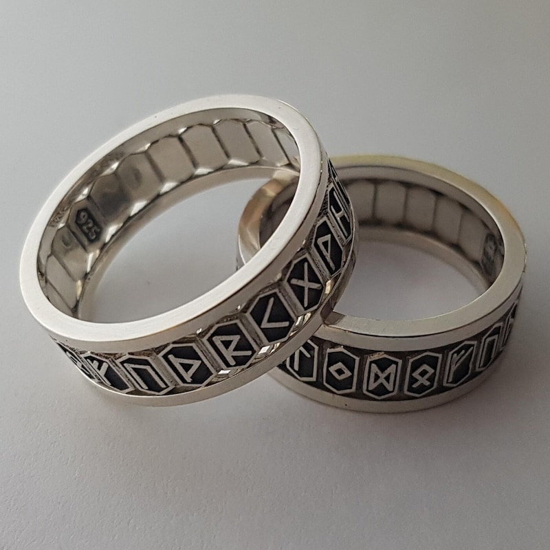 Rune Wedding Ring - Etsy