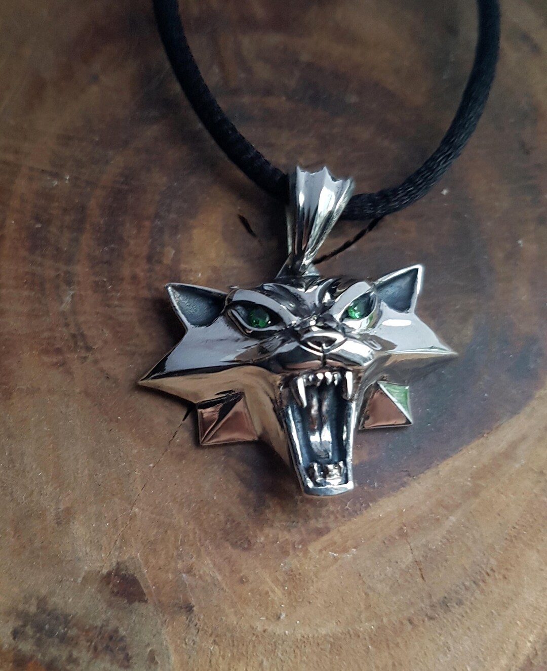 Witcher Amulet, Cat School Pendant, Wild Hunt , Silver Cat Pendant ...