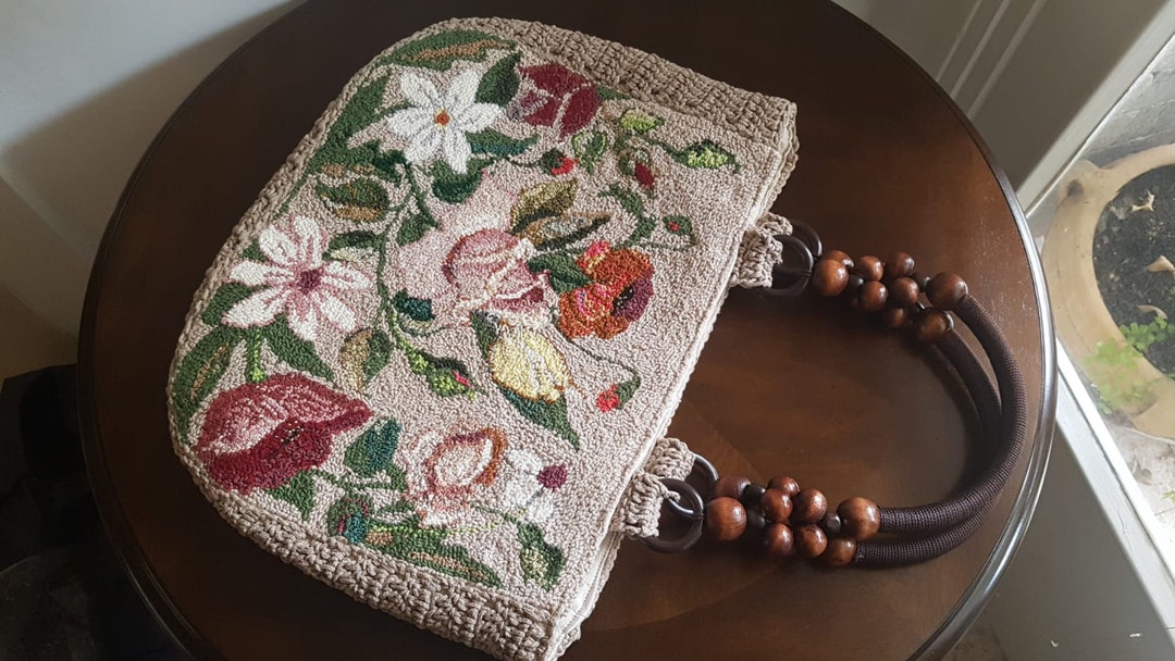 Punch Needle Rug Hooking ,ragged Bag,handmade Rug Hooking Bag,gift Bag ...