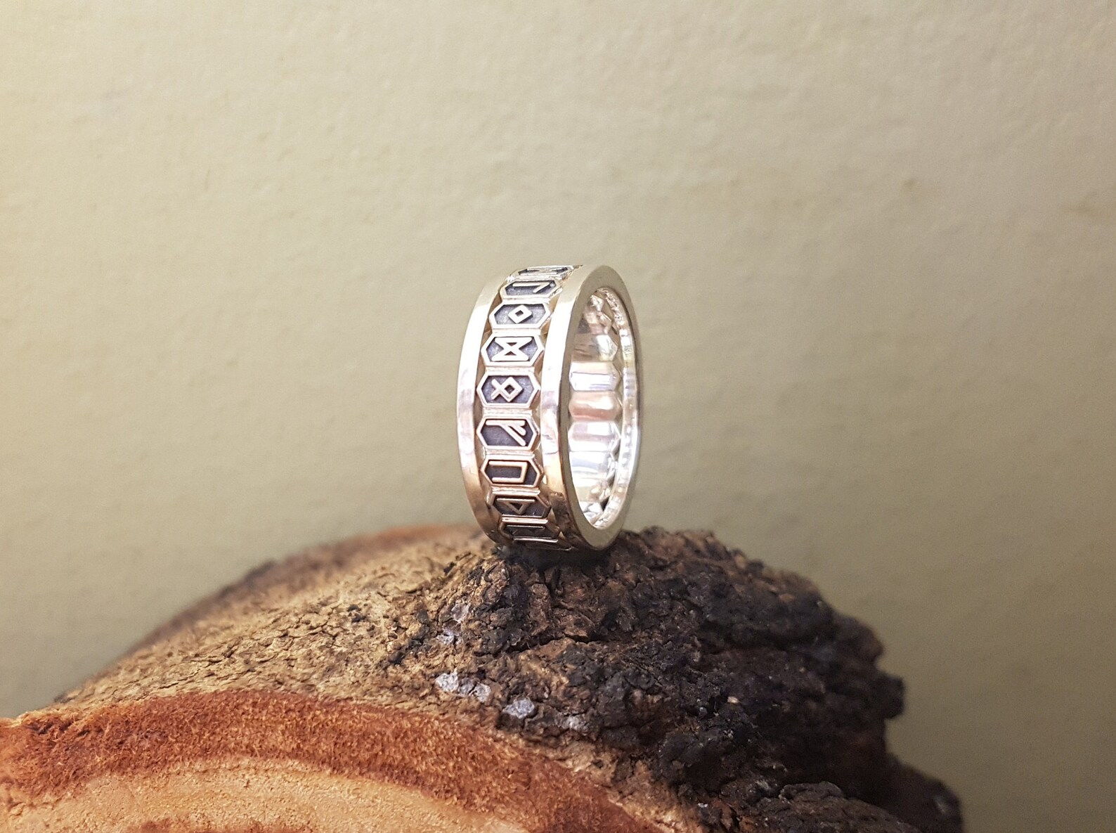 Viking Runes Ring Futhark Alphabet Ring Male Viking Ring | Etsy