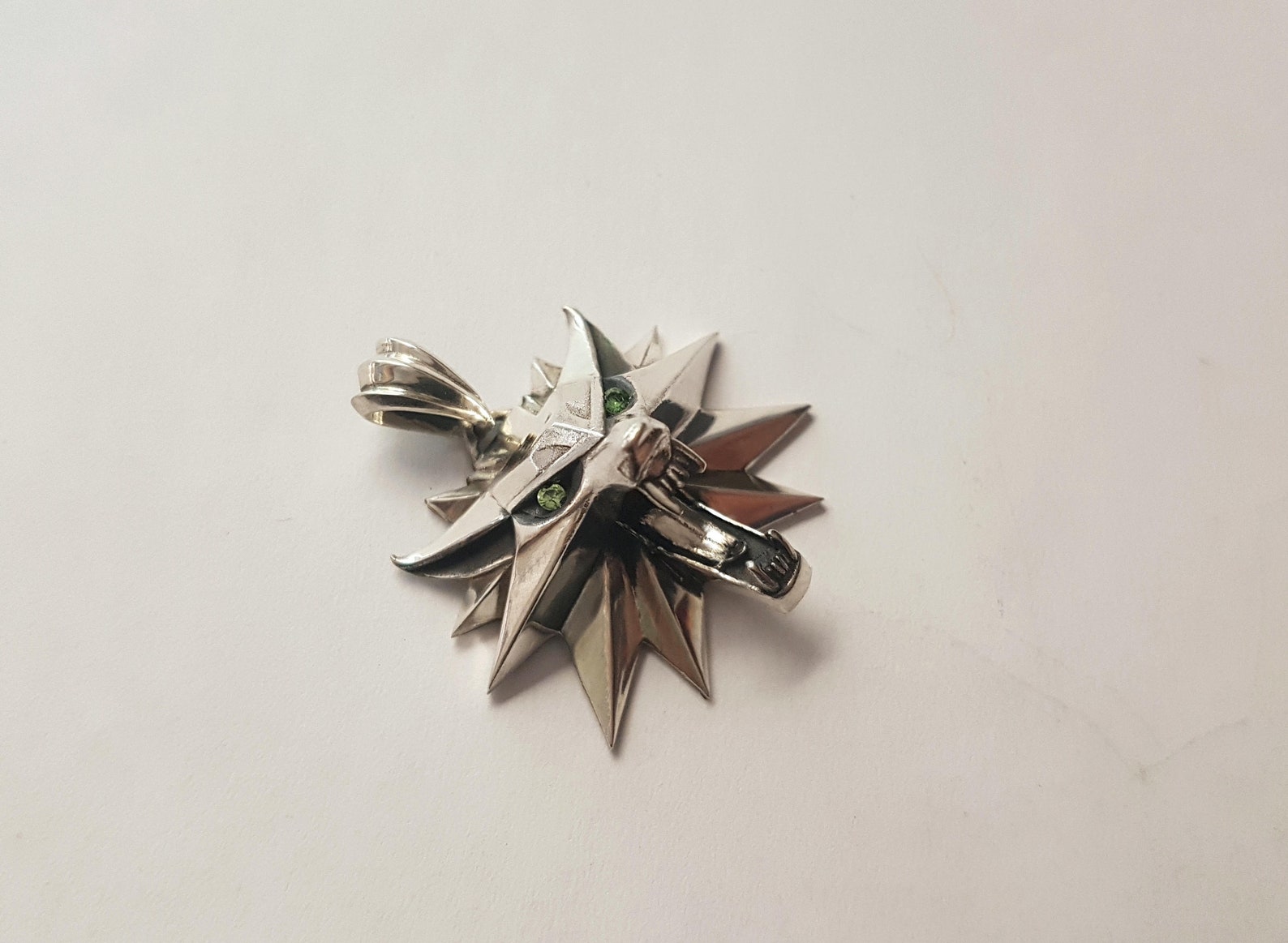 Witcher Amulet, Wolf Pendant, Wild Hunt Pendant, Silver Wolf Head ...