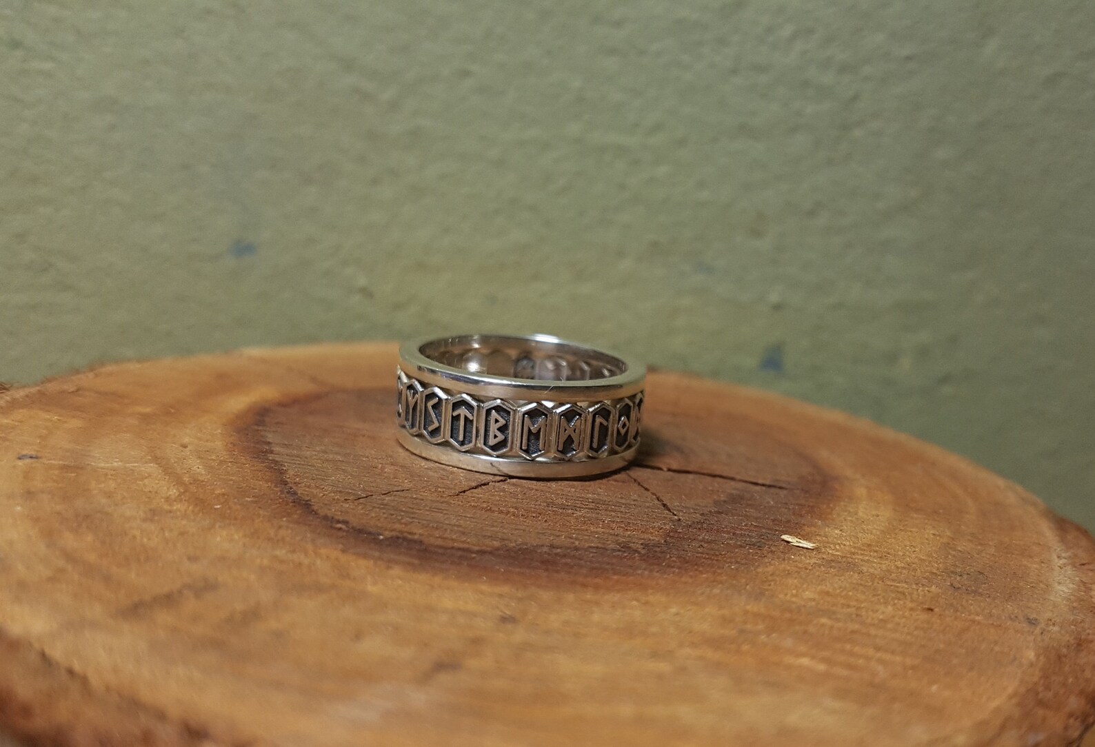 Viking Runes Ring Futhark Alphabet Ring Male Viking Ring | Etsy