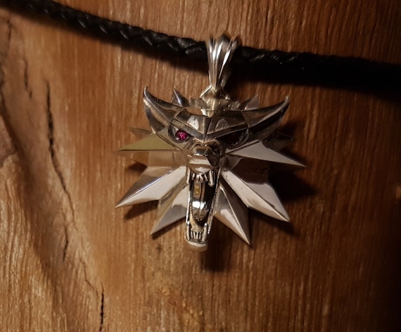 Witcher Amulet Wolf Pendant Wild Hunt Pendant Silver Wolf - Etsy