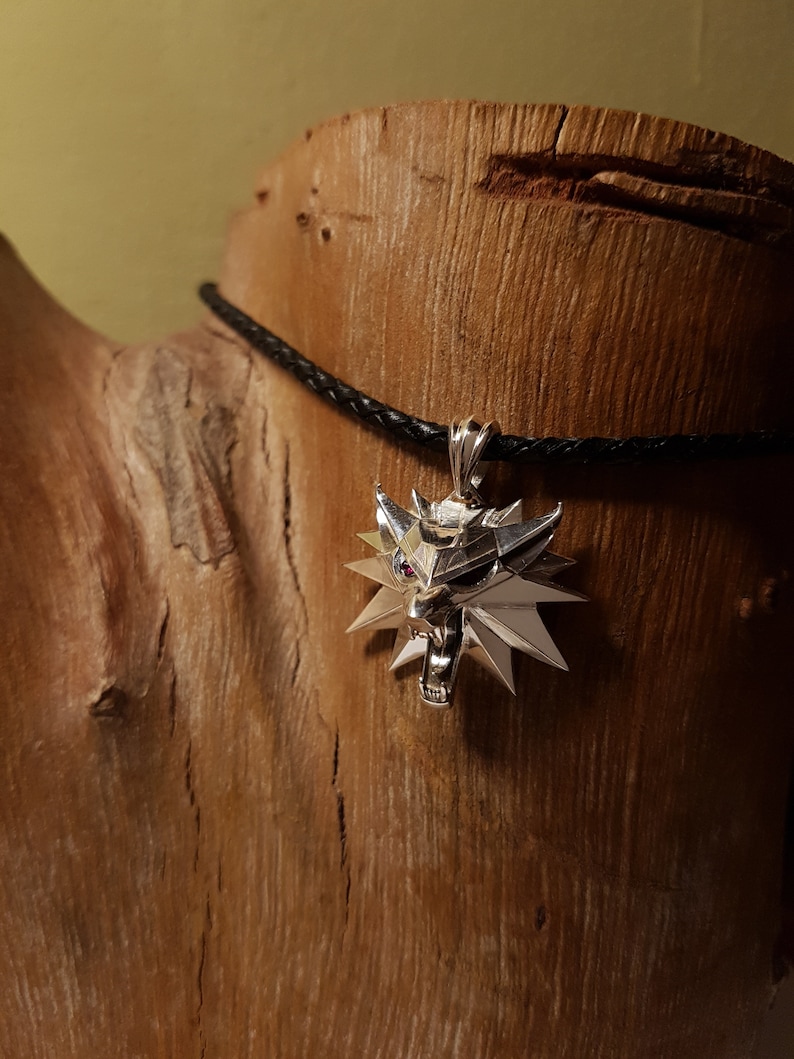 Witcher Amulet, Wolf Pendant, Wild Hunt Pendant, Silver Wolf Head ...
