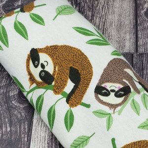 Sloth heat pad. Flannel fabric. Rice and flax seed hot cold | Etsy