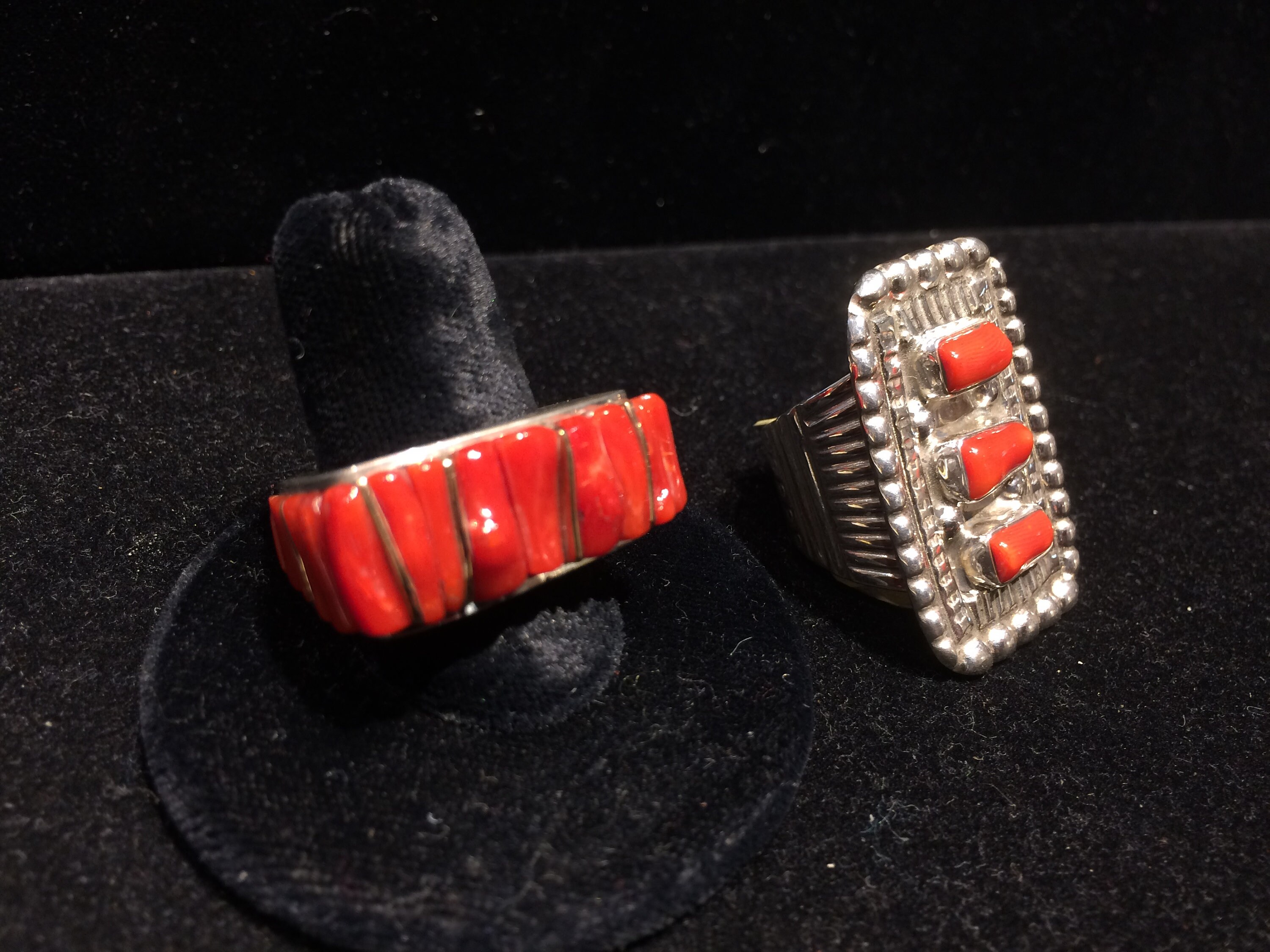 Mediterranean Coral Art Ring Rings Branch Sterling Silver - Etsy